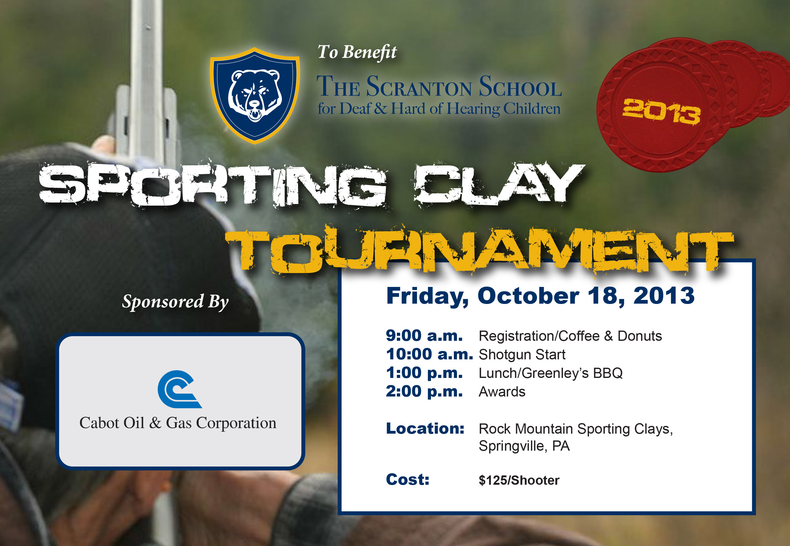 Scranton Clay Shoot Sheet Evite – The Scranton School for Deaf & Hard ...